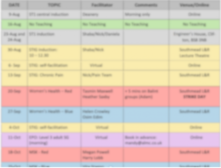 Teaching - Bristol GP Training Scheme