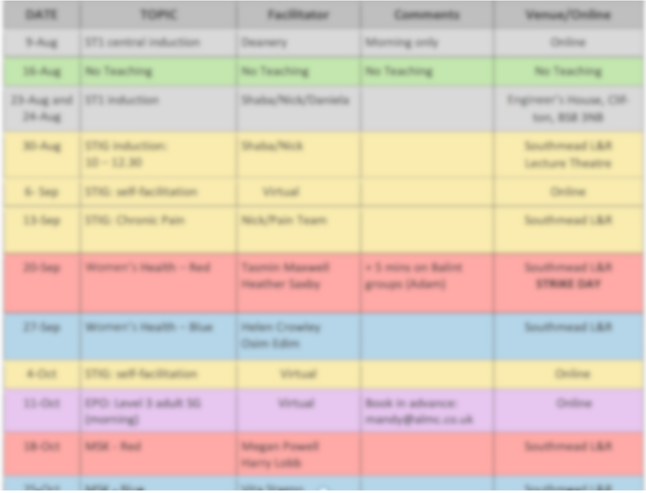 Teaching - Bristol GP Training Scheme